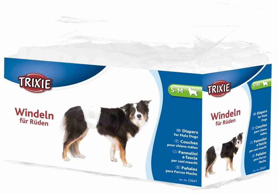 TRIXIE Pannolini a fascia per cani maschi S–M: 30–46 cm 12 pz - Fera24.it
