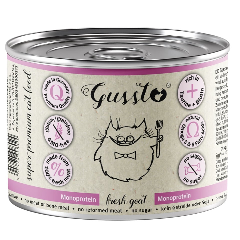 GUSSTO Cat Fresh Goat cibo umido per gatti con capra 200g - Fera24.it