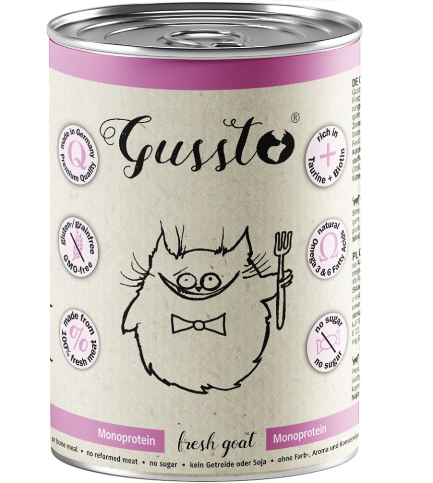 GUSSTO Cat Fresh Goat cibo umido per gatti con capra 400g - Fera24.it