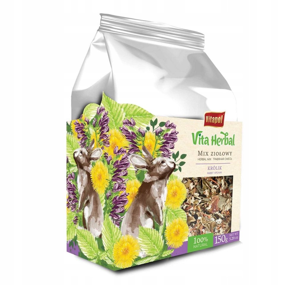 VITAPOL Vita Herbal Miscela di erbe per conigli 150 g - Fera24.it