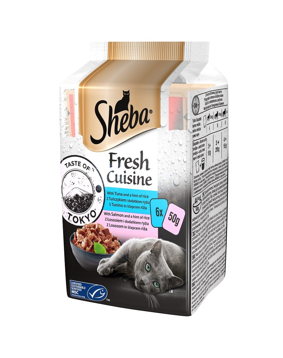 SHEBA Fresh Cuisine Taste of Tokyo Alimento umido completo con tonno e ...